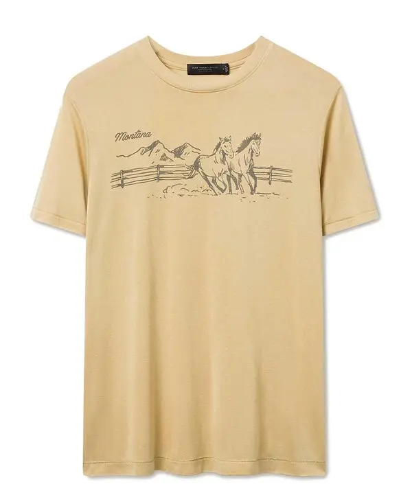 Junk Food Clothing Montana Horses Vintage Tissue Tee - Camel