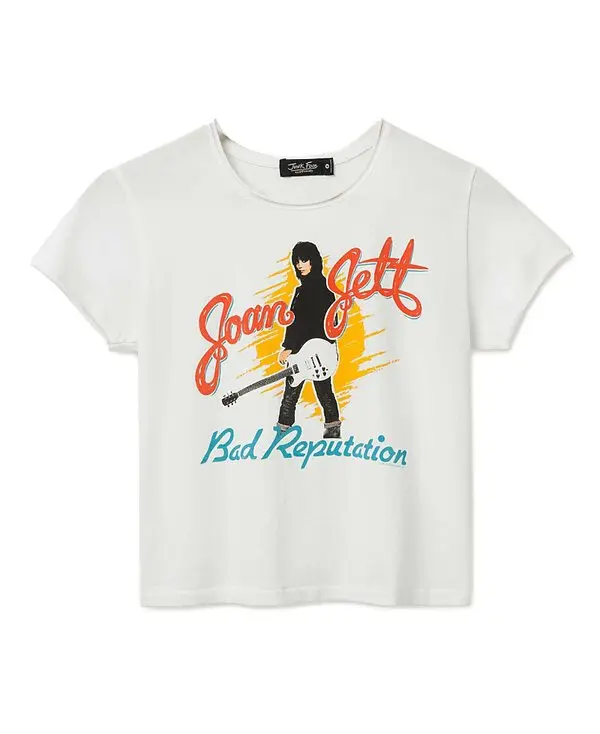 Junk Food Clothing Joan Jett Bad Reputation Vintage Baby Tee - Vintage White