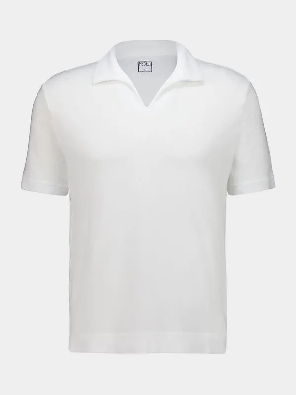 Fedeli Peter Terry Cotton Polo - White
