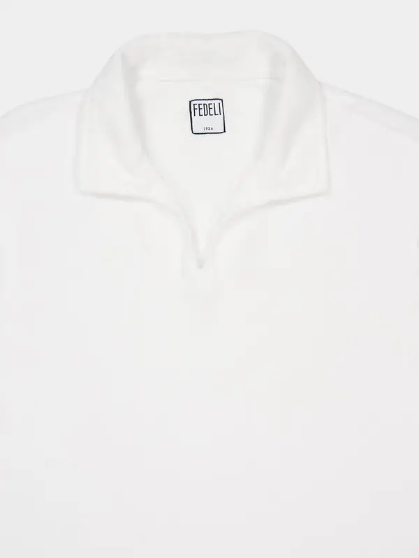 Fedeli Peter Terry Cotton Polo - White