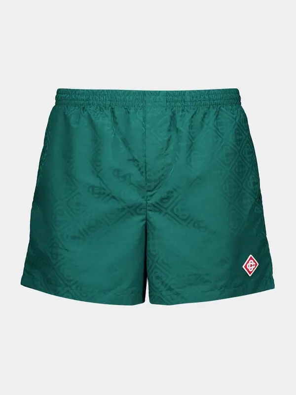 Casablanca Monogram Jacquard Swim Shorts - Green
