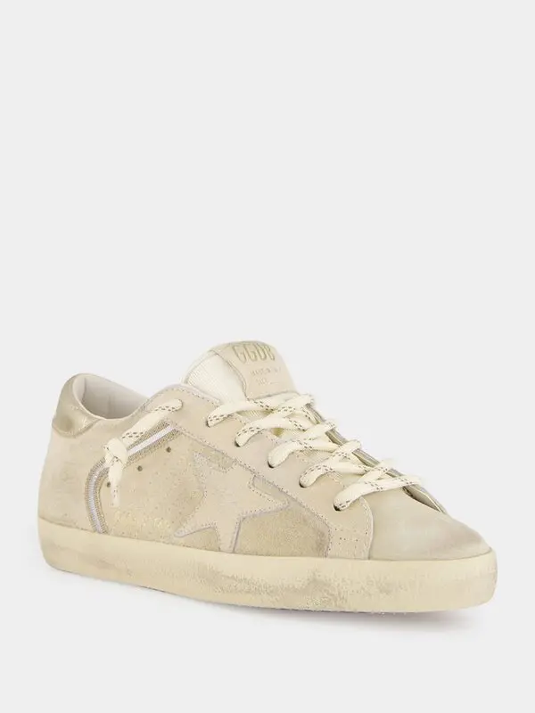 GOLDEN GOOSE Super-star Leather Sneakers - Beige