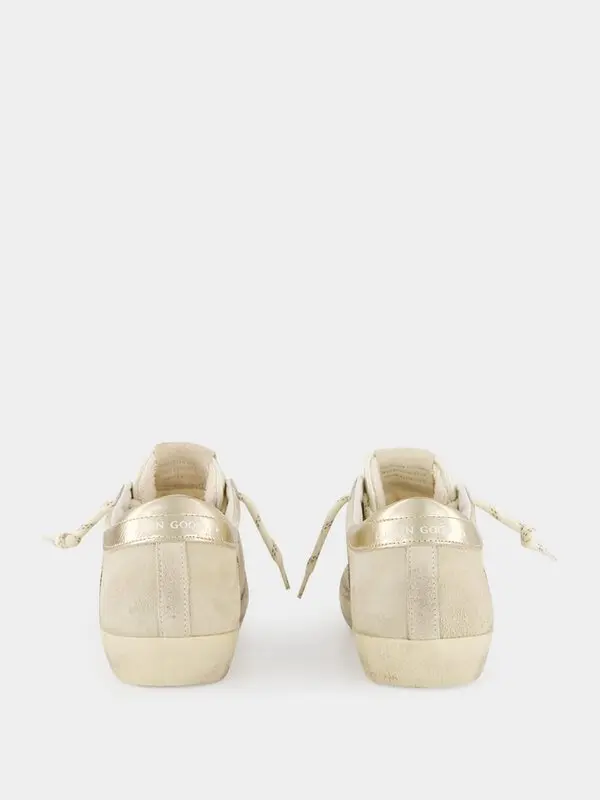 GOLDEN GOOSE Super-star Leather Sneakers - Beige