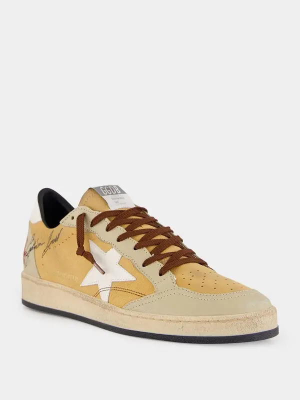 GOLDEN GOOSE Ball Star Leather Sneakers - Beige