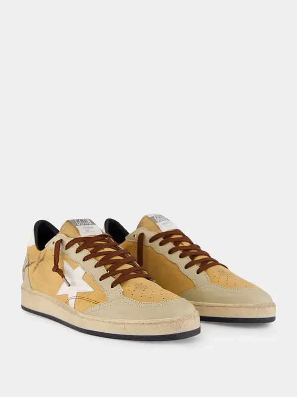 GOLDEN GOOSE Ball Star Leather Sneakers - Beige