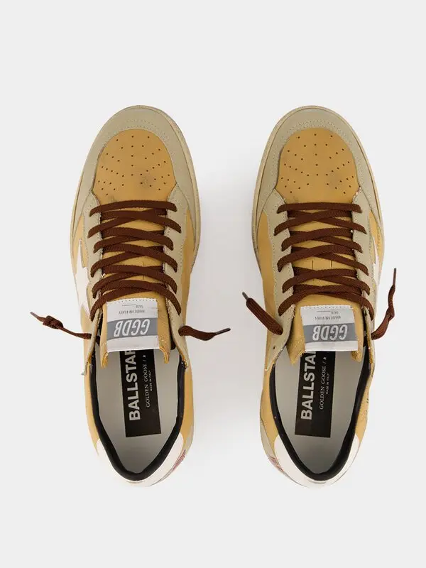 GOLDEN GOOSE Ball Star Leather Sneakers - Beige