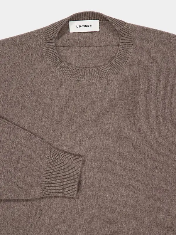 LISA YANG Greer Double Face Cashmere Sweater - Brown