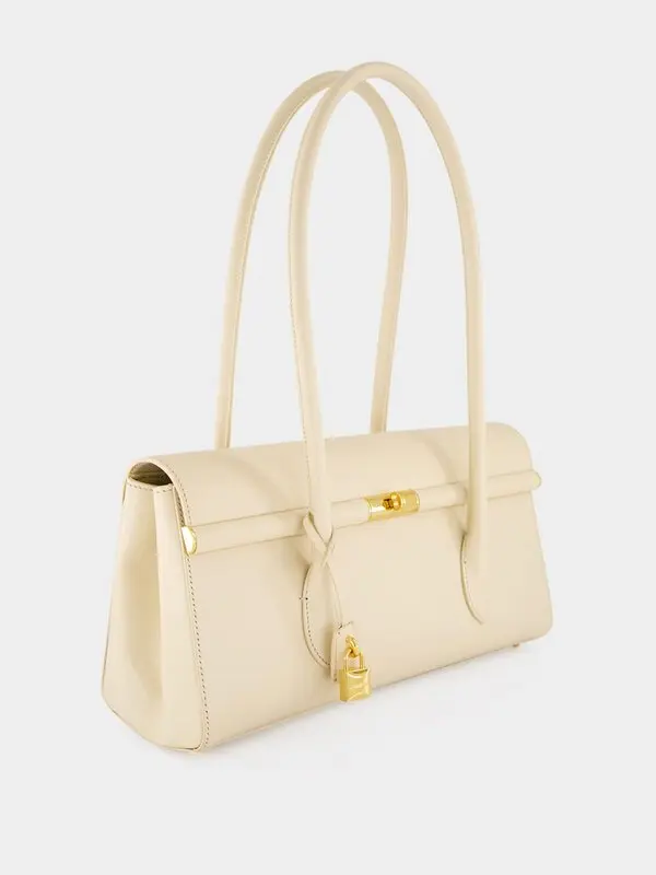Dolce & Gabbana Marlene Palmellato Leather Handbag - White