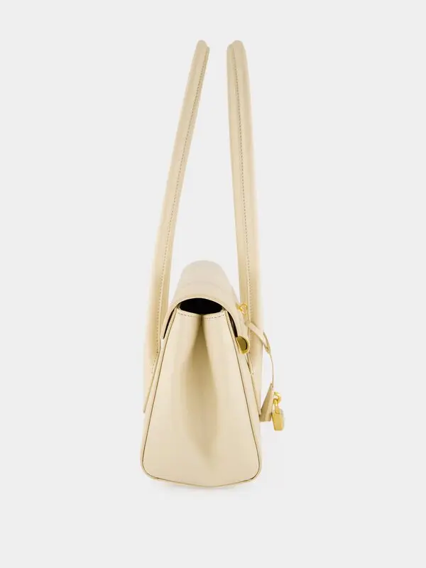 Dolce & Gabbana Marlene Palmellato Leather Handbag - White