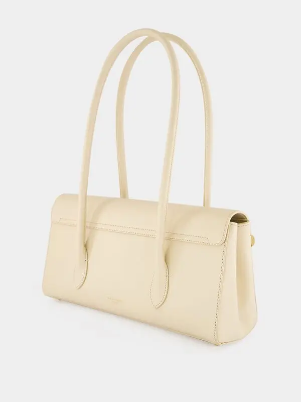 Dolce & Gabbana Marlene Palmellato Leather Handbag - White