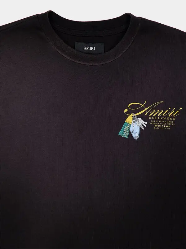 Amiri Chateau Keys Cotton T-shirt - Black