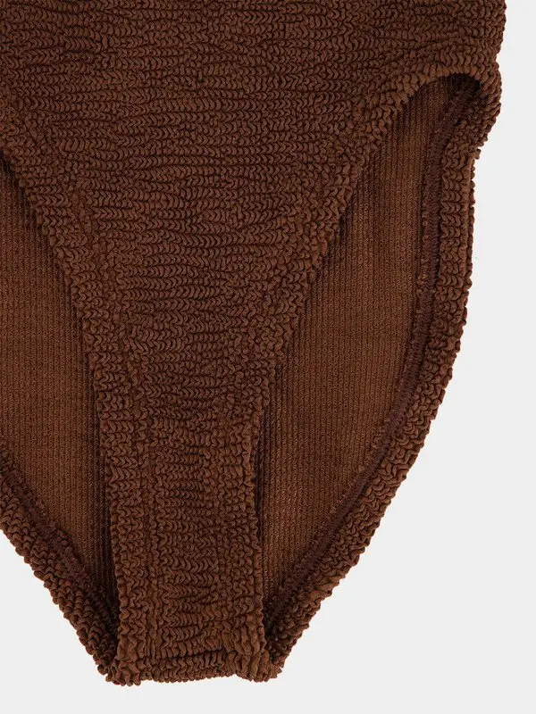 Hunza G Adriana Beaded Swimsuit - Brown