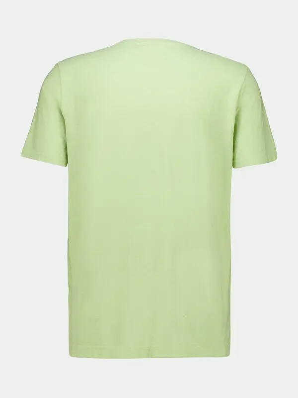 Boglioli Light Cotton Linen Crew Neck T-shirt - Green