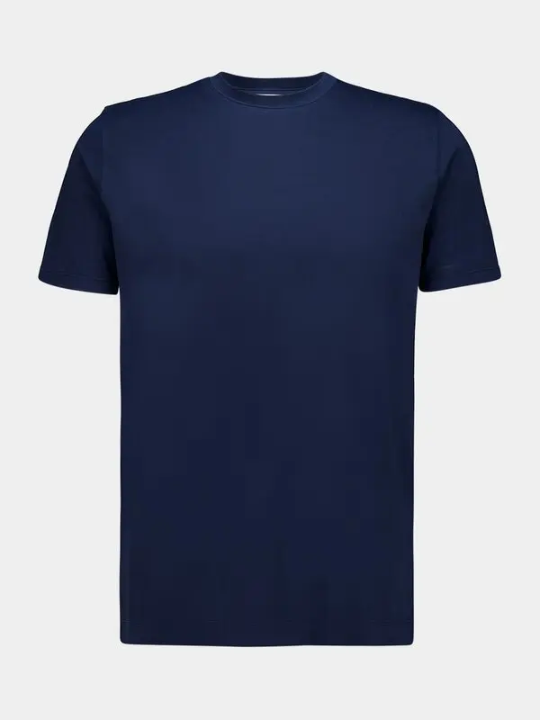 Boglioli Cotton Crew Neck T-shirt - Blue