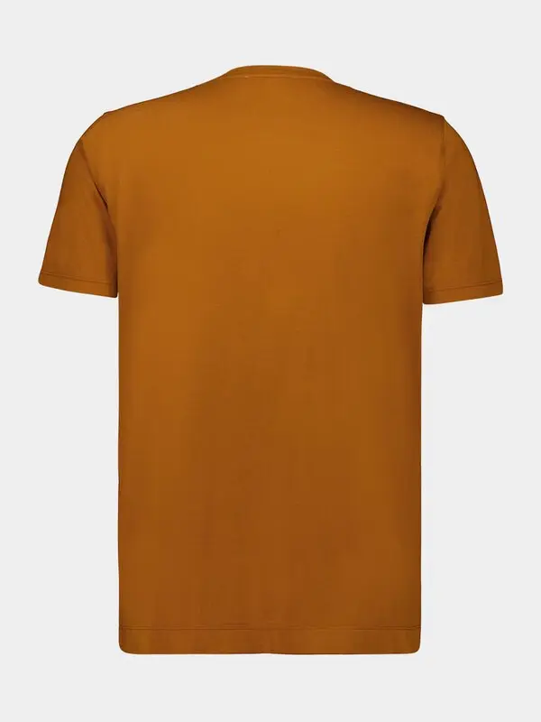 Boglioli Copper Cotton Crew Neck T-shirt - Orange