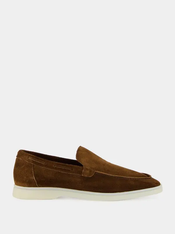 AURELIEN Suede Yacht Loafers - Brown