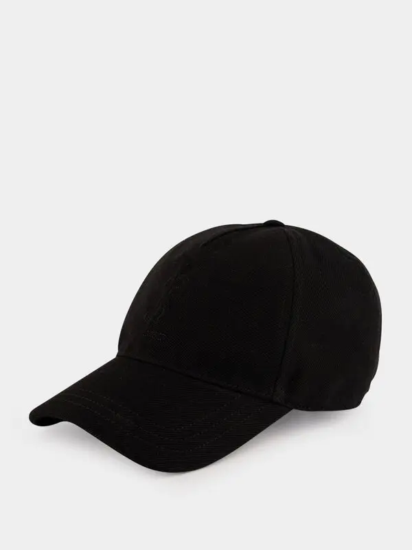 Saint Laurent Cassandre Cotton Denim Twill Cap - Black