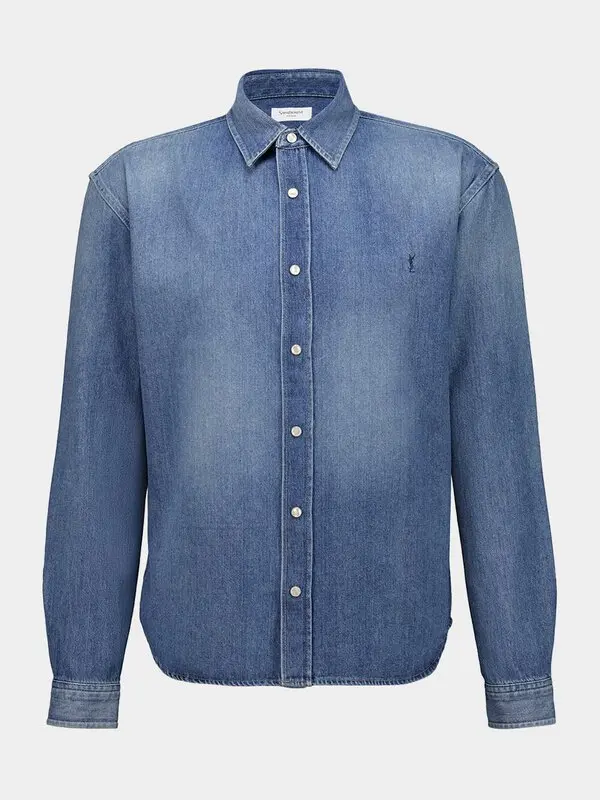 Saint Laurent Horizon Denim Shirt - Blue