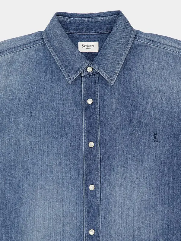 Saint Laurent Horizon Denim Shirt - Blue