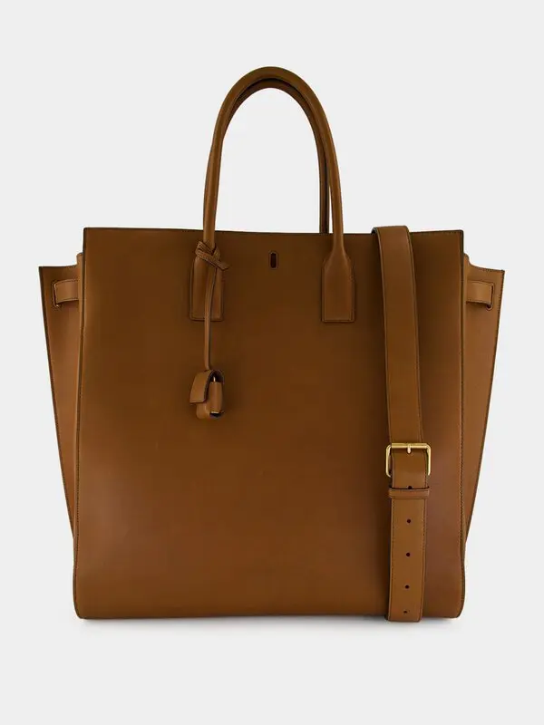 Saint Laurent Sac De Jour Large Leather Handbag - Brown