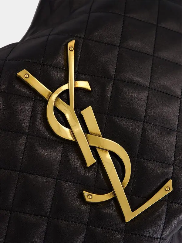 Saint Laurent Icare Quilted Nappa Hobo Bag - Black