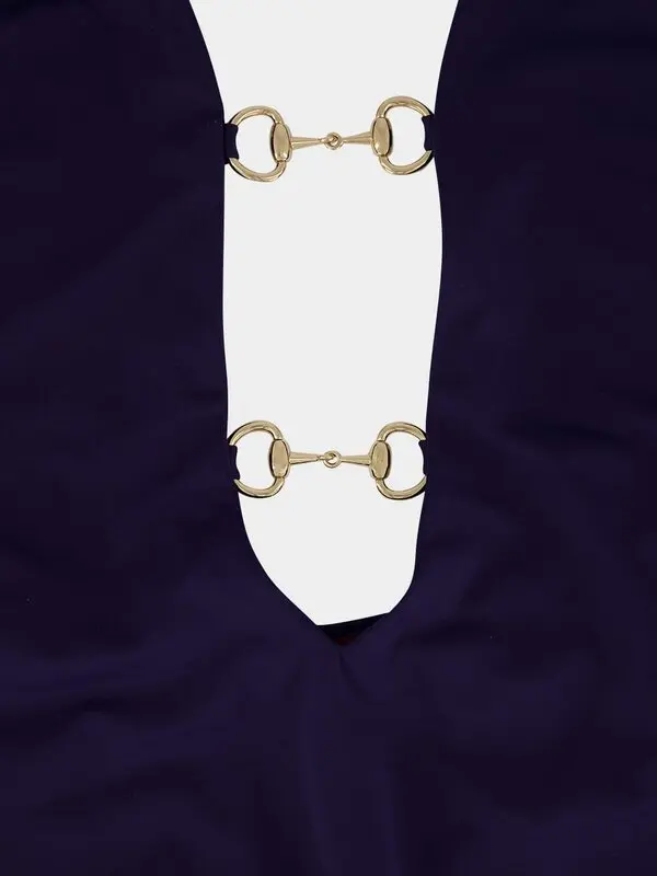 Gucci Horsebit Halterneck Swimsuit - Blue