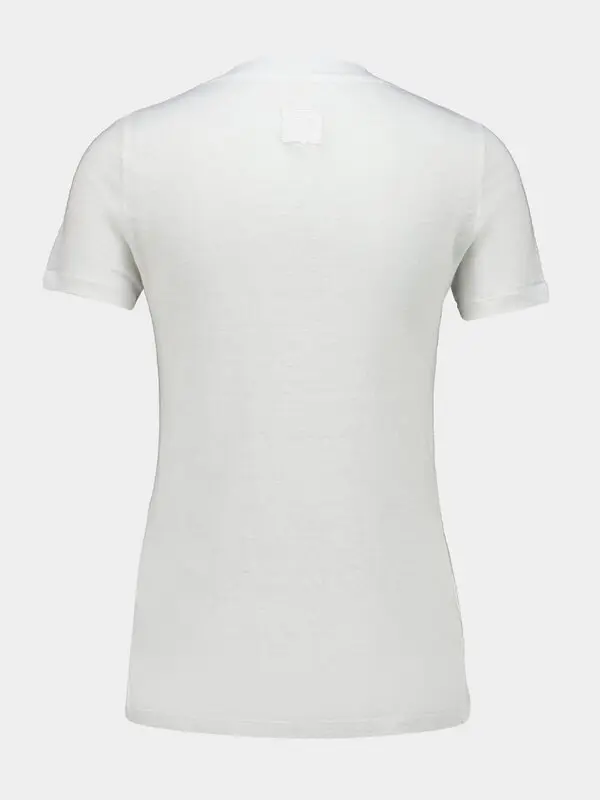 120% Lino Linen V-neck T-shirt
