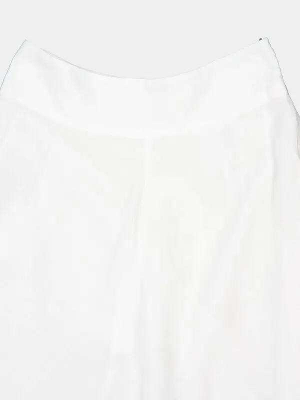 120% Lino Linen And Cotton Maxi Skirt - White
