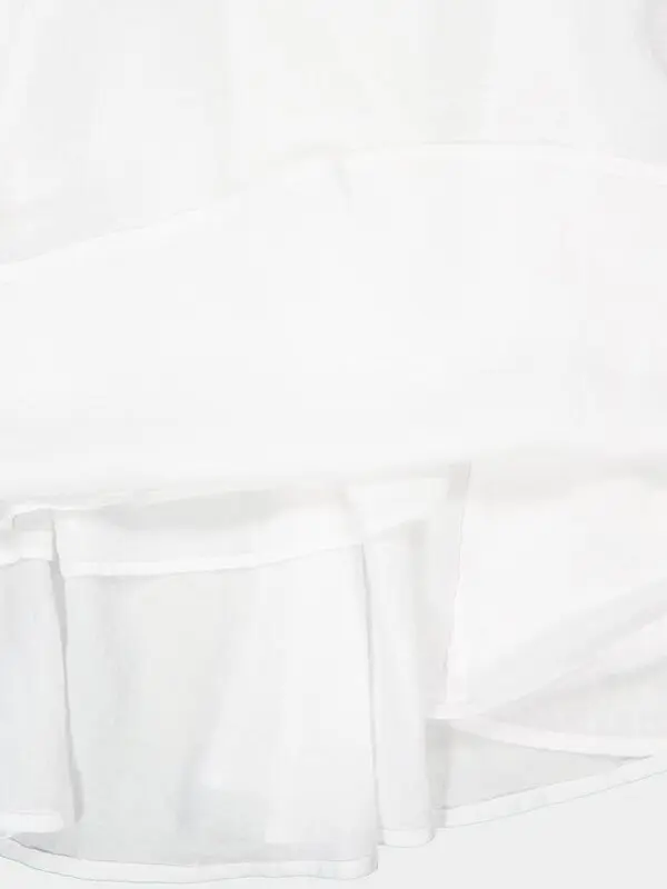 120% Lino Linen And Cotton Maxi Skirt - White