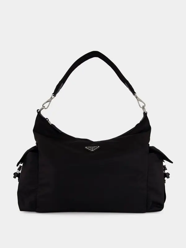 Prada Re-nylon And Leather Explore Bag - Black