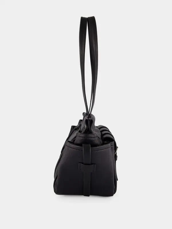 Prada Route Medium Leather Tote Bag - Black