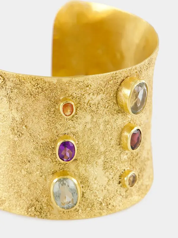 MARIA JOÃO BAHIA Cuff Bracelet With Amethyst And Citrine