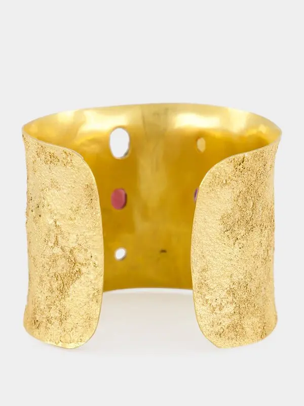 MARIA JOÃO BAHIA Cuff Bracelet With Amethyst And Citrine