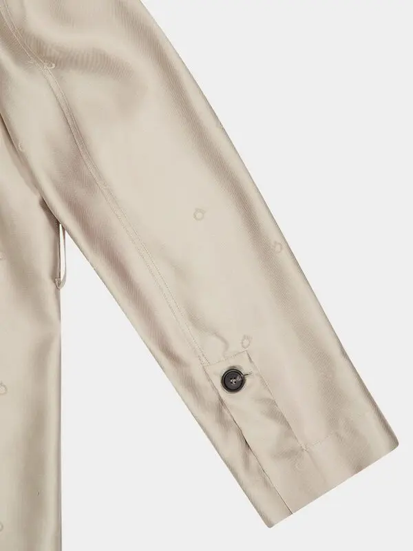 FERRAGAMO Safari Silk Overshirt - Beige
