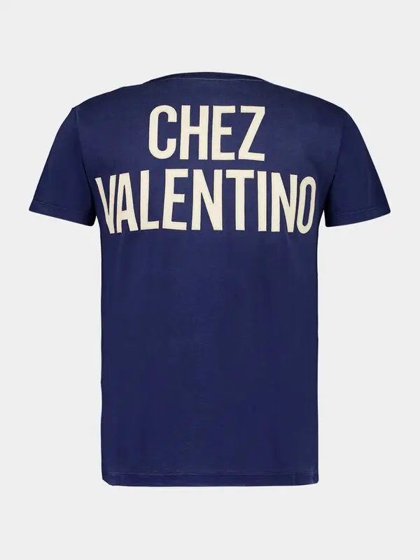 Valentino Garavani Cotton T-shirt With Chez Print