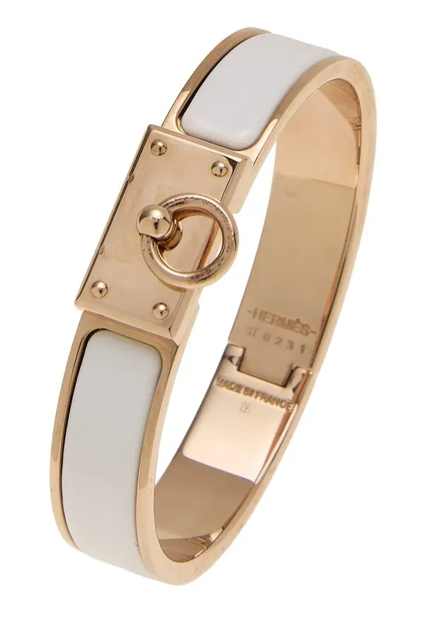 Hermès Clic Clac Anneau Bangle - White
