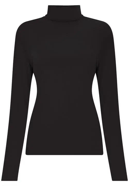 JOE BROWNS Stretch Knit Turtleneck Tee With Button Details