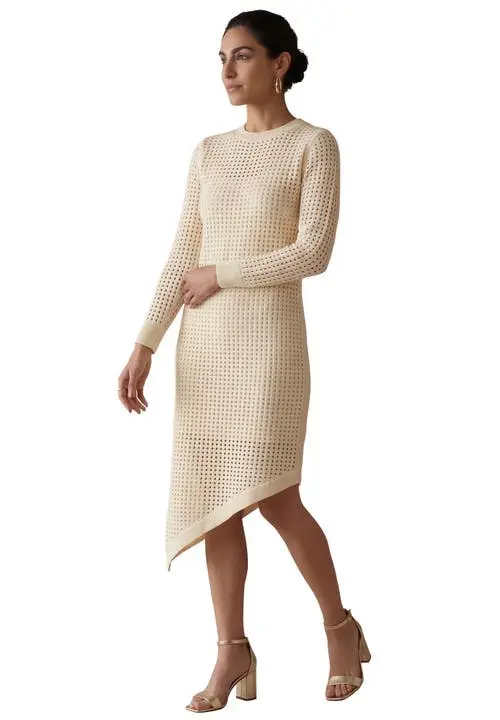 JOE BROWNS Polka Dot Smocked Midi Dress - Ivory