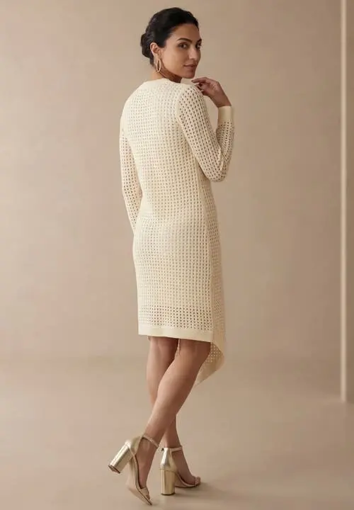 JOE BROWNS Polka Dot Smocked Midi Dress - Ivory