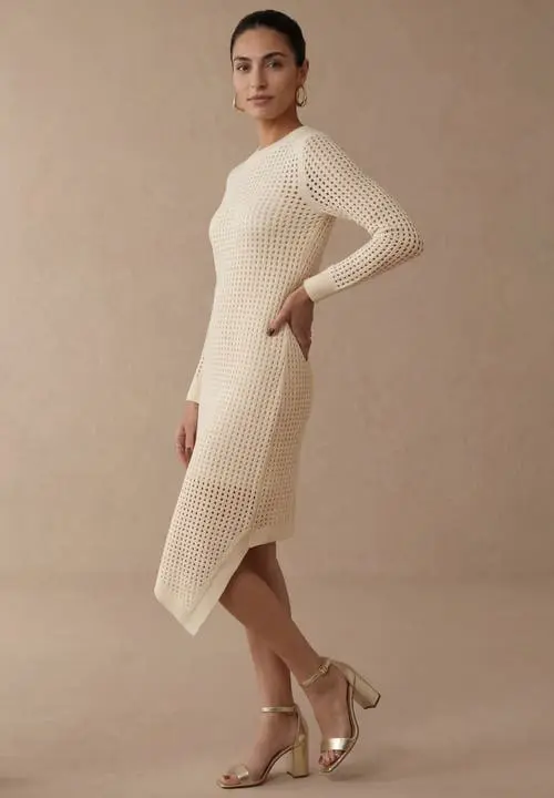 JOE BROWNS Polka Dot Smocked Midi Dress - Ivory