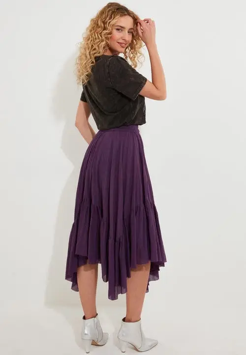 JOE BROWNS Handkerchief Hem Crinkle Midi Skirt