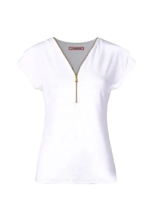 JOE BROWNS Zip Neck Stretch Knit Tee