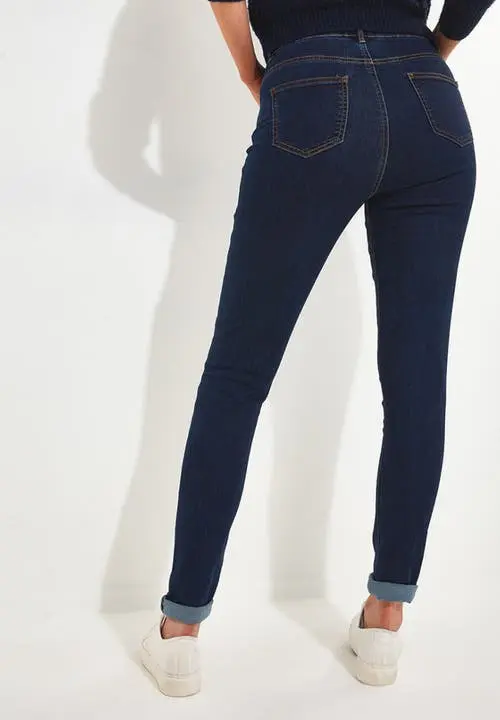 JOE BROWNS High-waisted Skinny Jeans With A 29" Inseam - Dark Blue