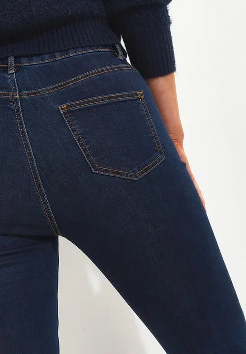 JOE BROWNS High-waisted Skinny Jeans With A 29" Inseam - Dark Blue