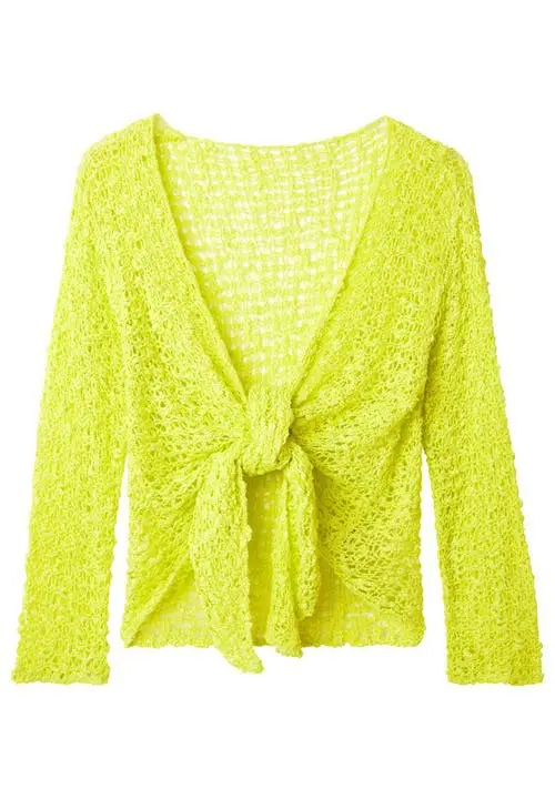 JOE BROWNS Popcorn Knit Tie Front Shrug