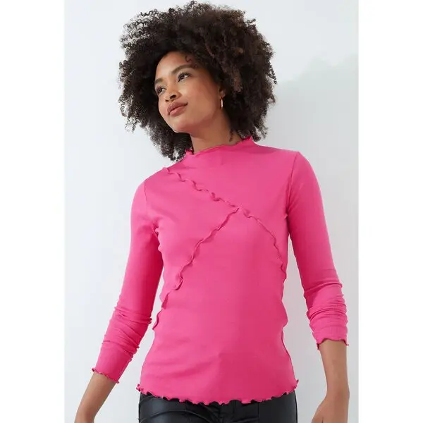 JOE BROWNS Stretch Cotton Lettuce Trim Top