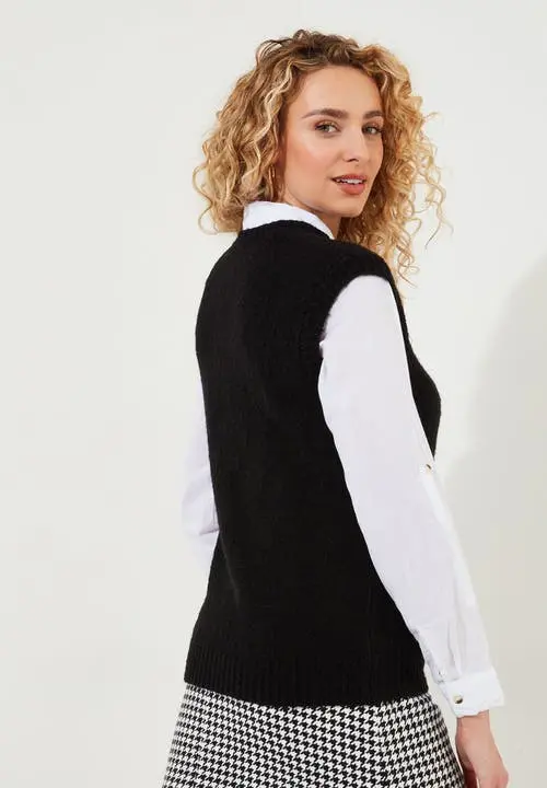 JOE BROWNS Ribbed V-neck Sweater Vest