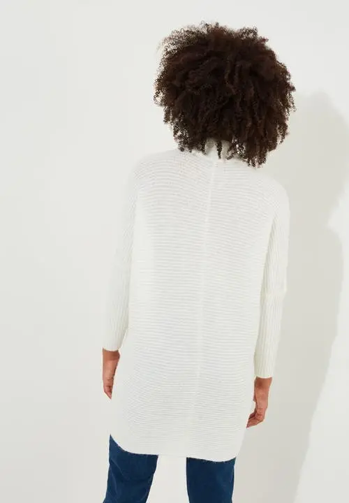 JOE BROWNS Mock Neck Rib Sweater With Batwing Sleeves
