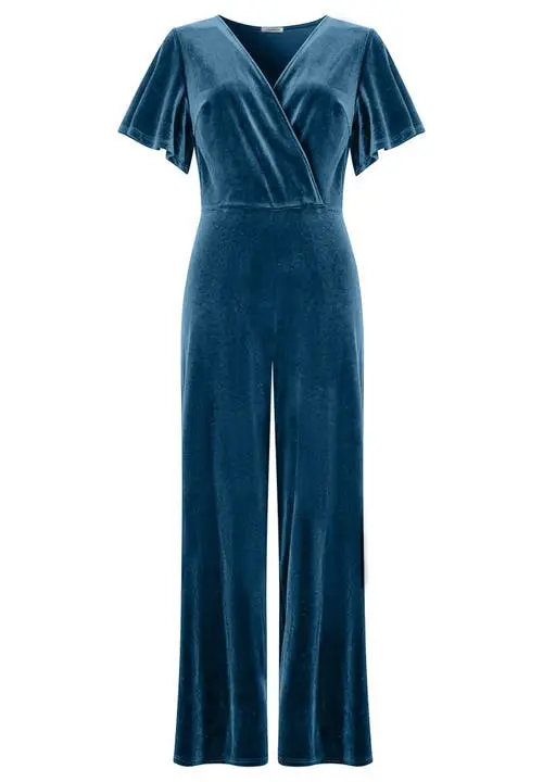 JOE BROWNS Velvet Flutter Sleeve Jumpsuit