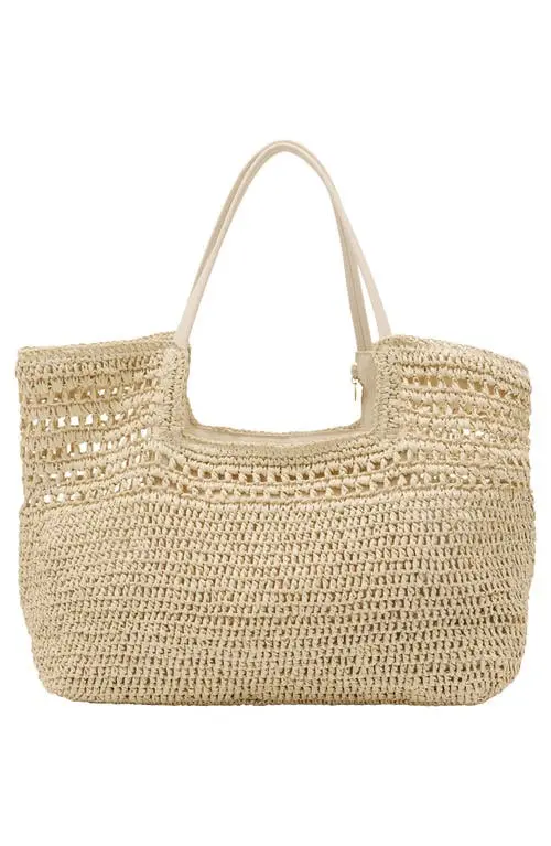 REISS Evelyn Raffia-effect Tote